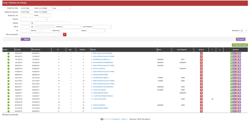 Gestión de órdenes de trabajo en un ERP - Onap ERP